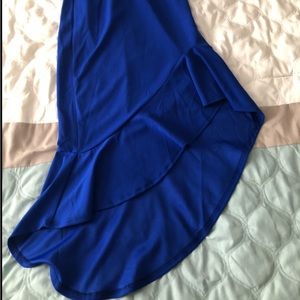 FAVLUX | Dresses | Favlux Royal Blue Asymmetrical Ruffle Dress | Poshmark